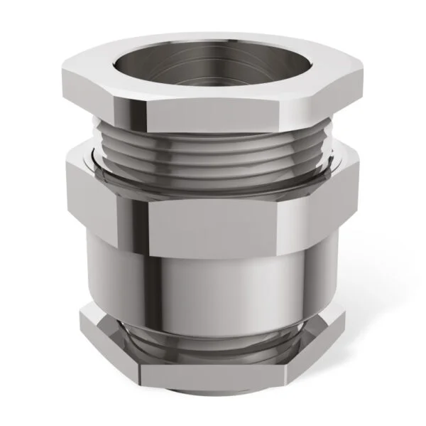 A1/A2 Type 20S 20/16mm Nickel Plated Unarmoured Gland c/w lock nut (MM ...